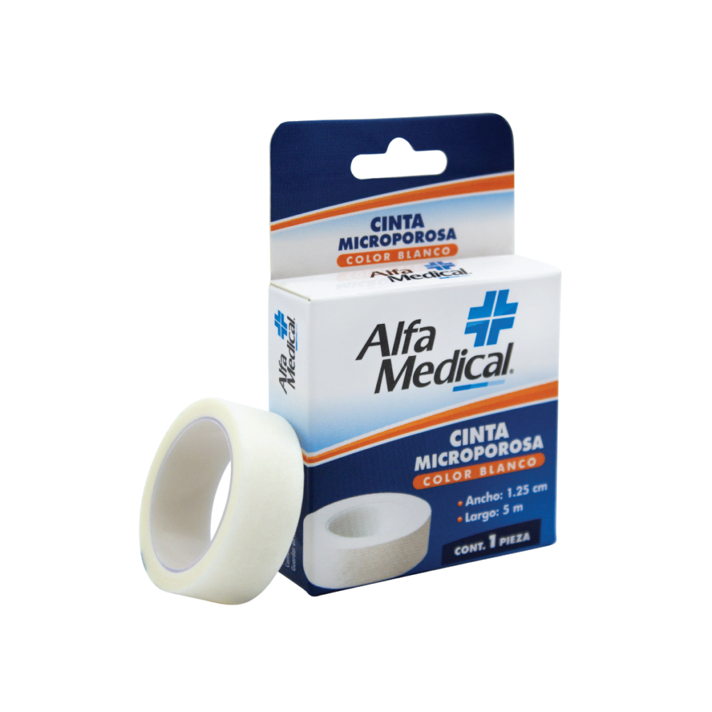 CINTA MICROPOROSA – BLANCA – 1.25 cm x 5 m – Tienda Alfa Medical